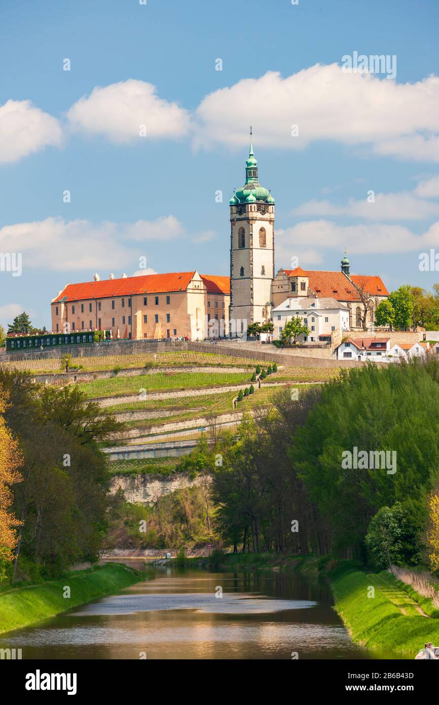 Melnik Castle with Vltava river, Czech Republic Stock Photo - Alamy