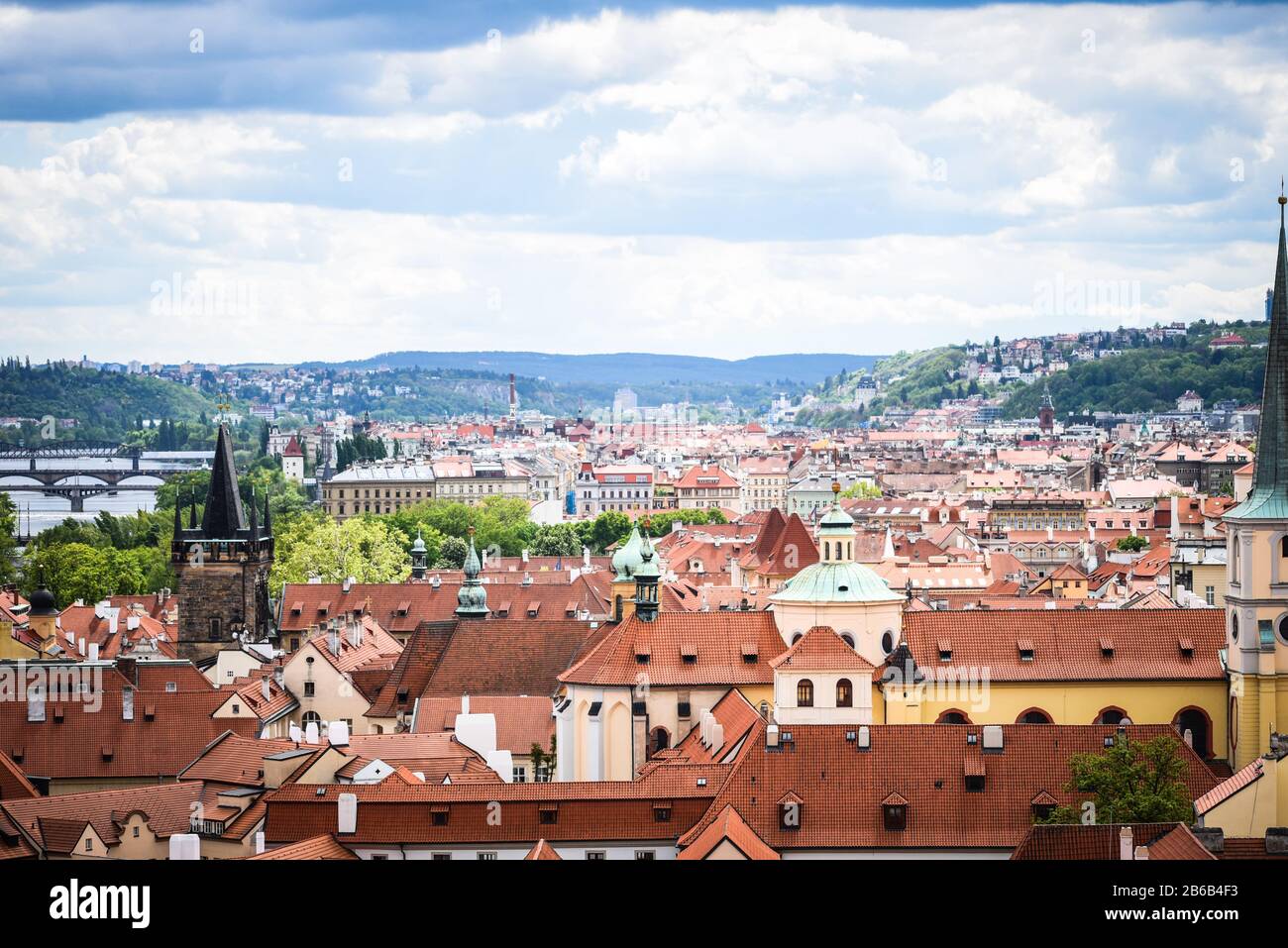 panoramic view of Prague city Stock Photo - Alamy