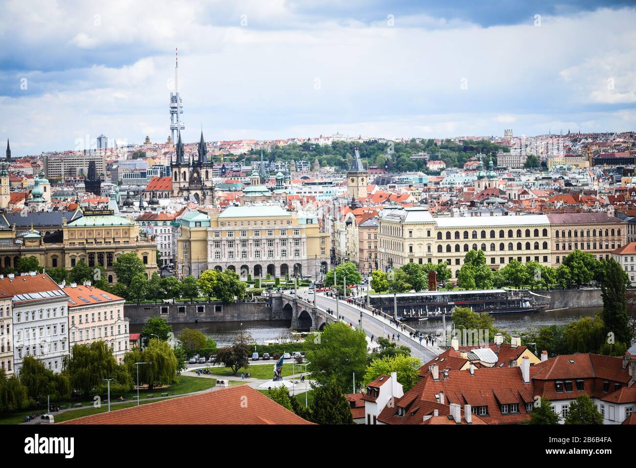 panoramic view of Prague city Stock Photo - Alamy