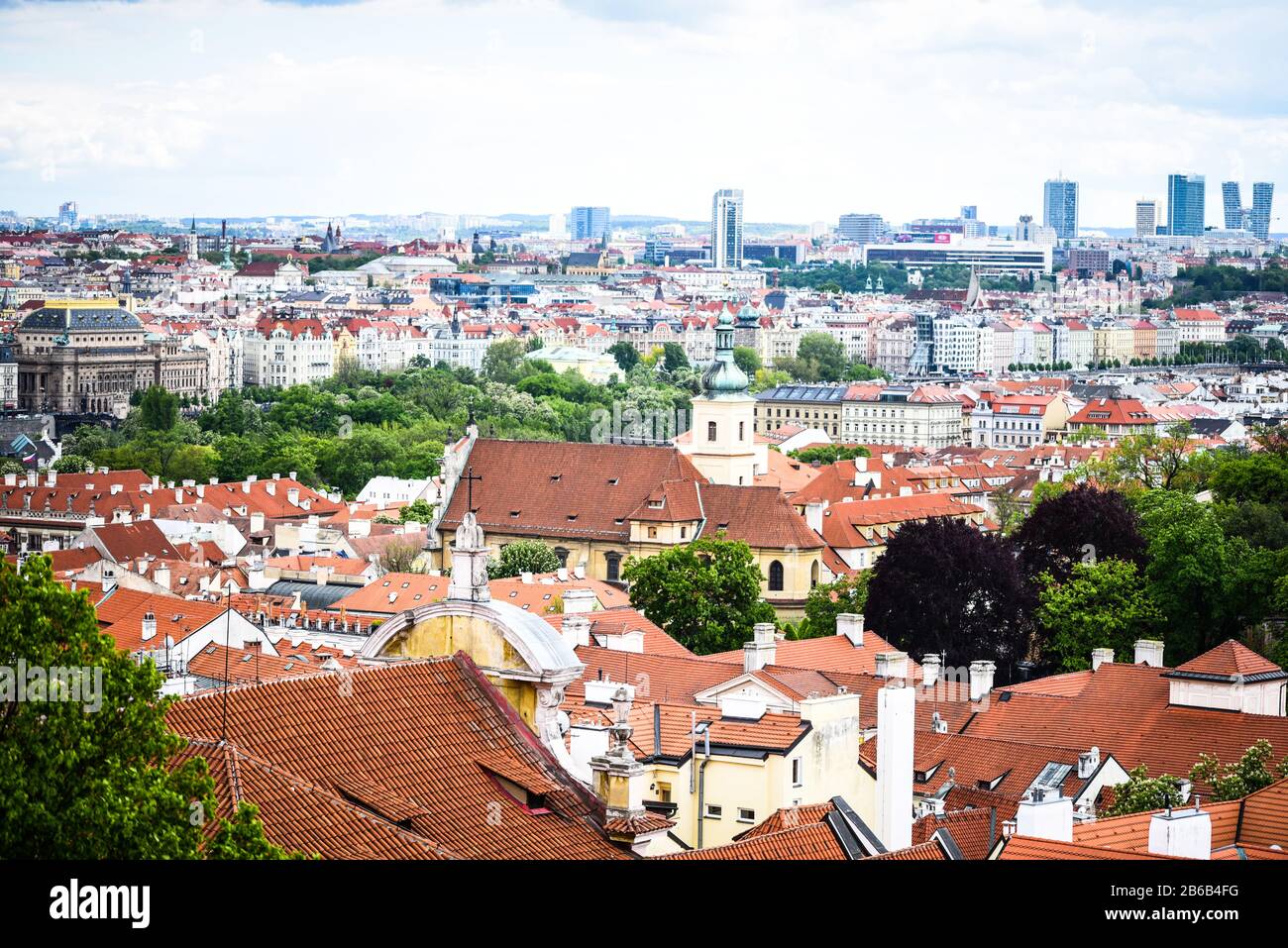 panoramic view of Prague city Stock Photo - Alamy