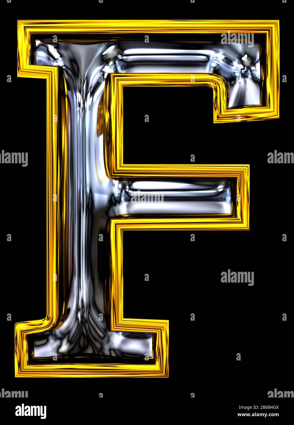 3D rendering. Uppercase Letter F. Clear Door number style font. Fresh ...