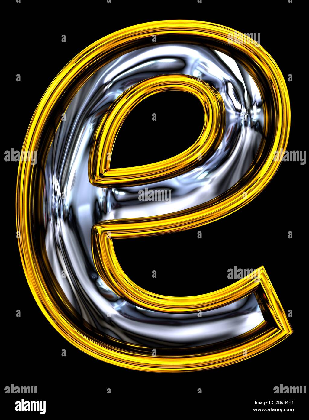 3D rendering. Lowercase Letter e. Breezy high resolution ABC render ...
