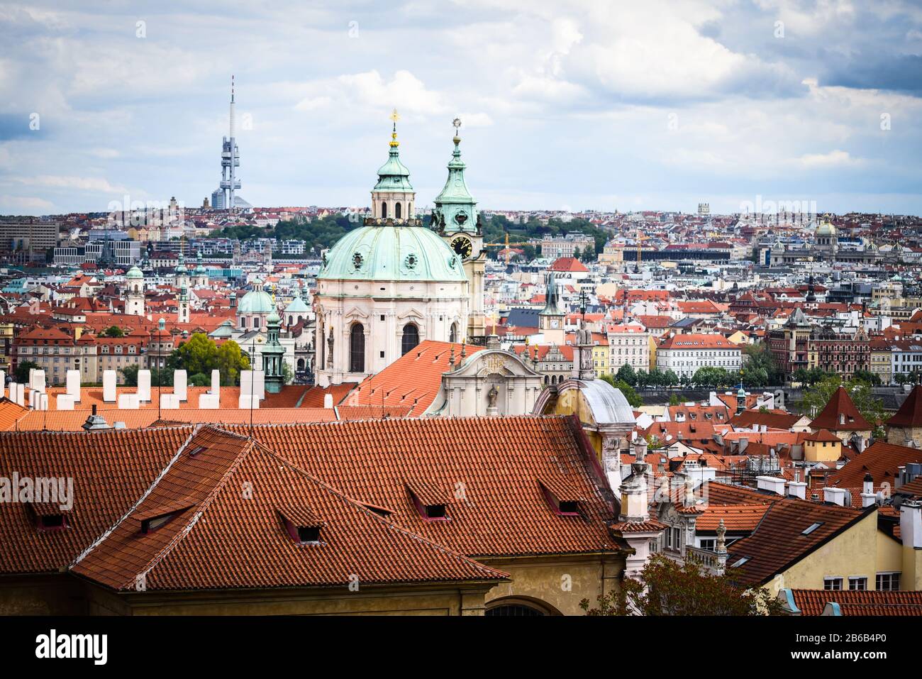 panoramic view of Prague city Stock Photo - Alamy