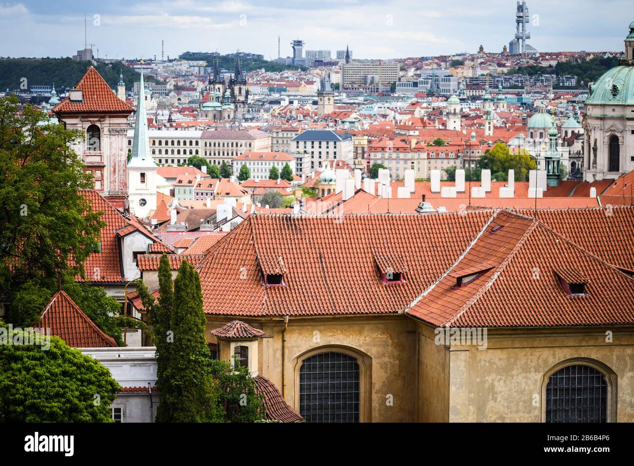 panoramic view of Prague city Stock Photo - Alamy