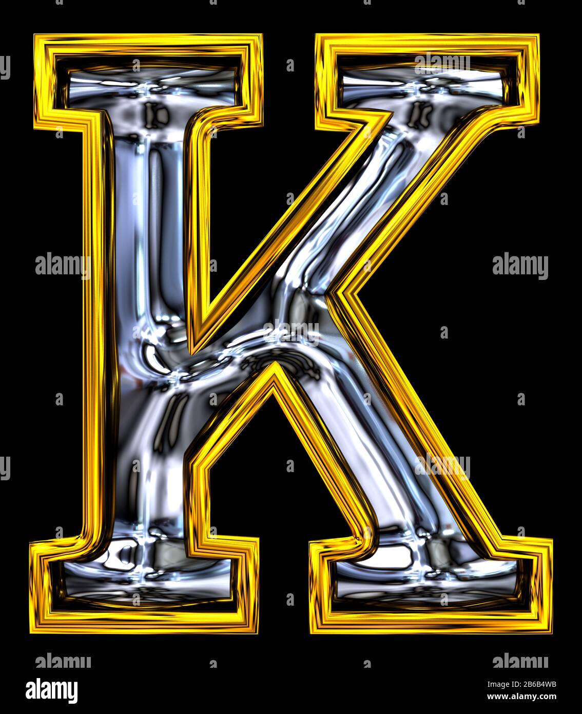 The Letter K In Gold