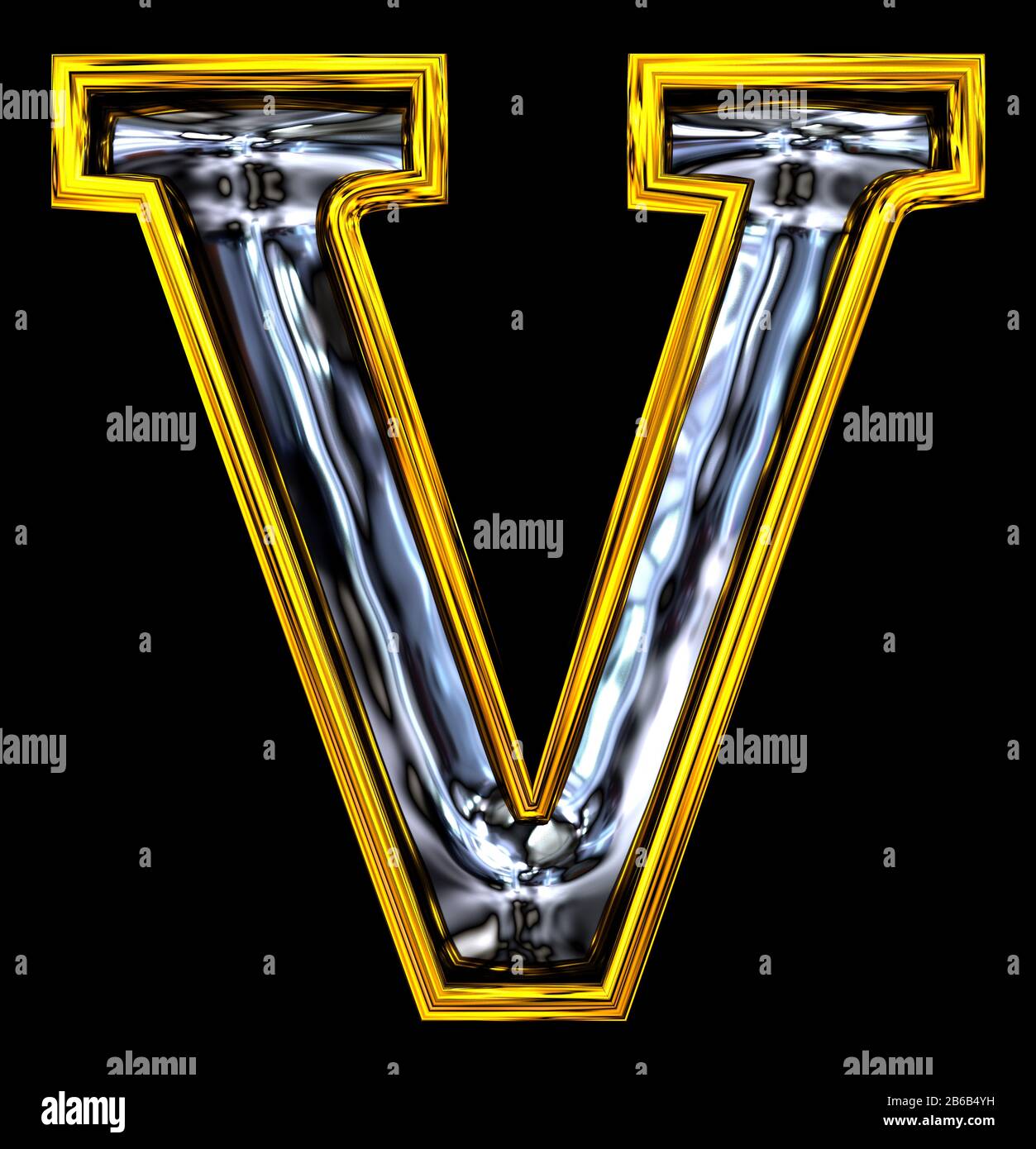 Gold Letter V