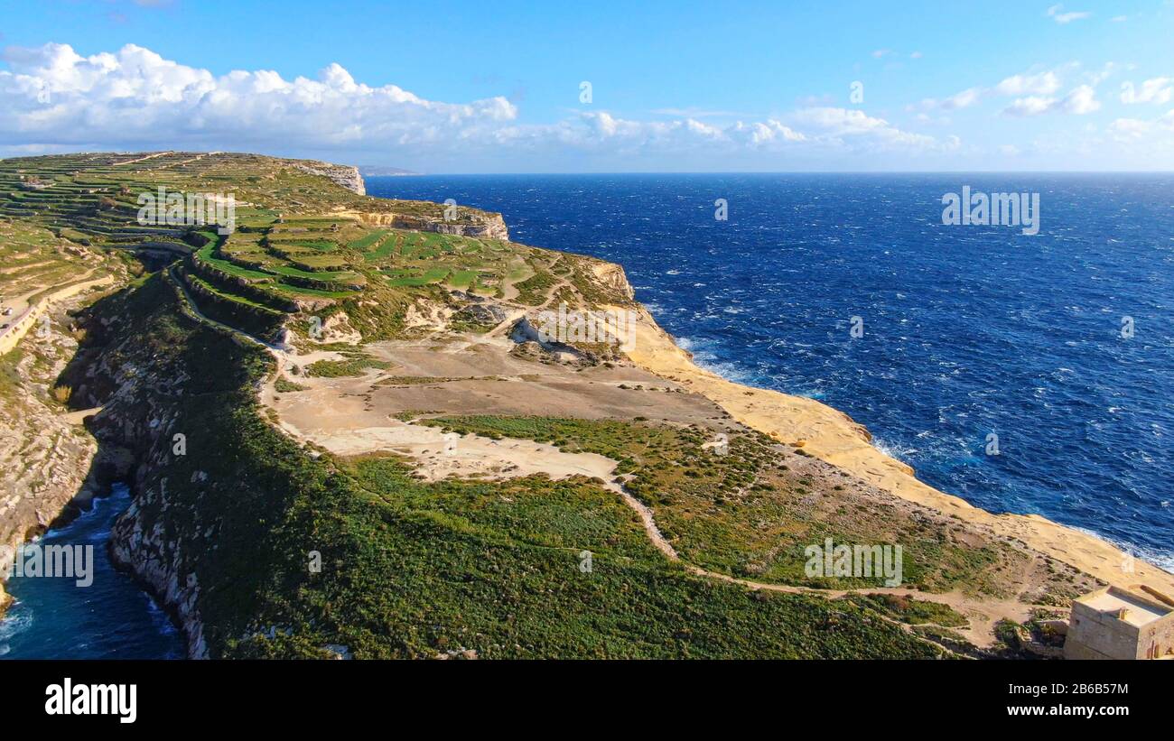 The Island of Gozo - Malta from above Stock Photo - Alamy