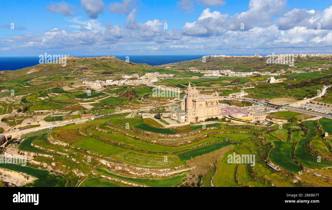 The Island of Gozo - Malta from above Stock Photo - Alamy