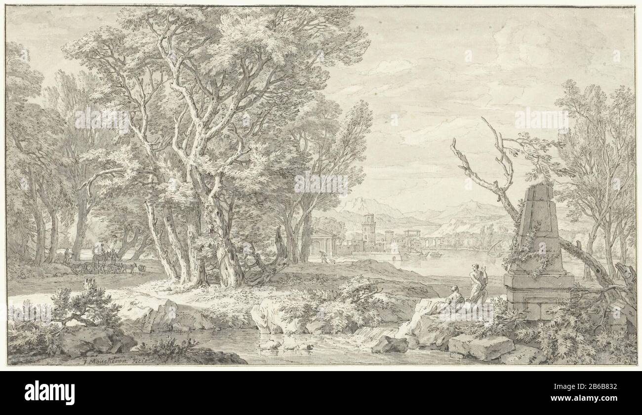 Arcadian landscape drawing hi-res stock photography and images - Alamy