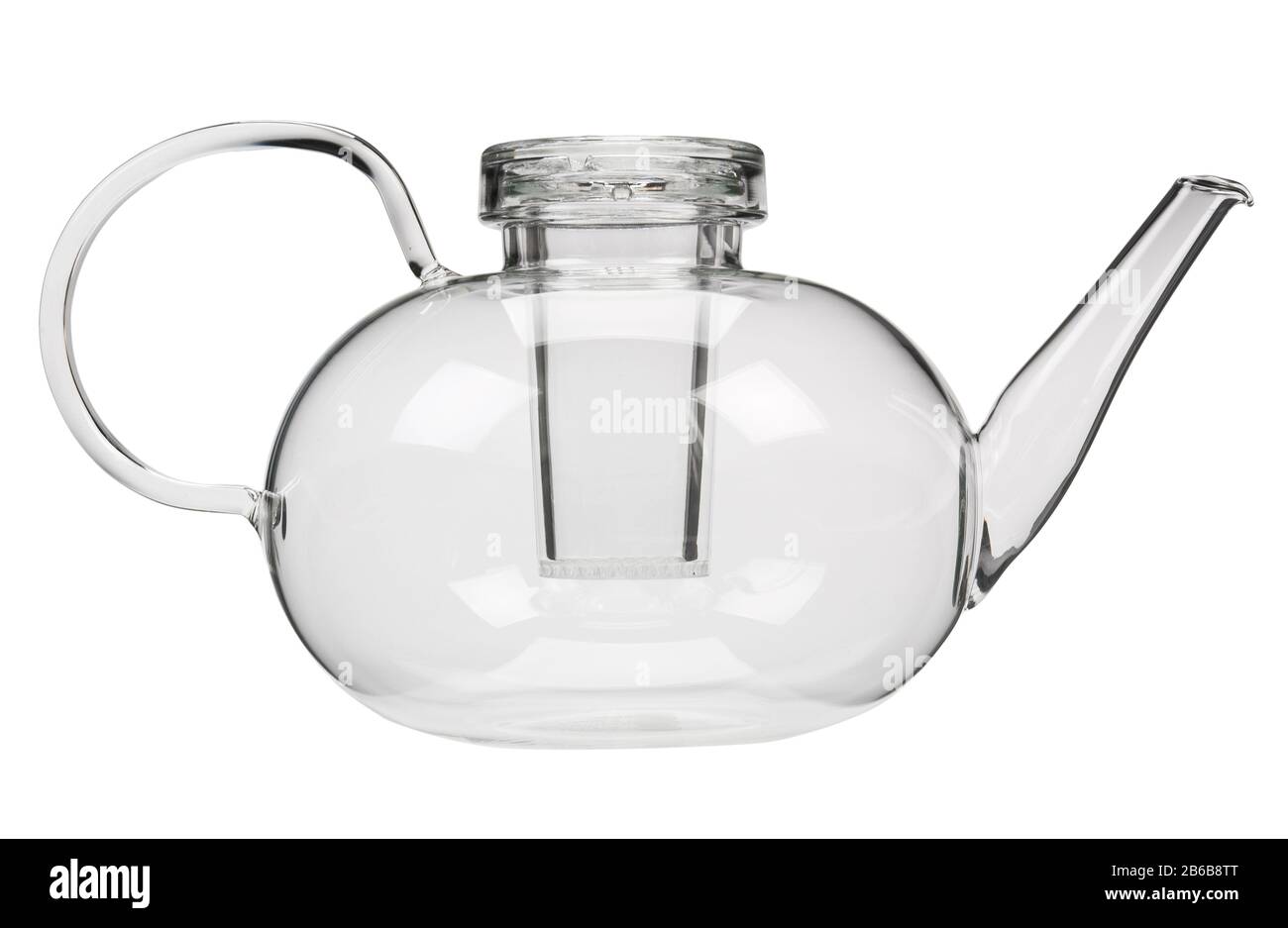 A glass teapot. Cut out image of teapot only Stock Photo - Alamy