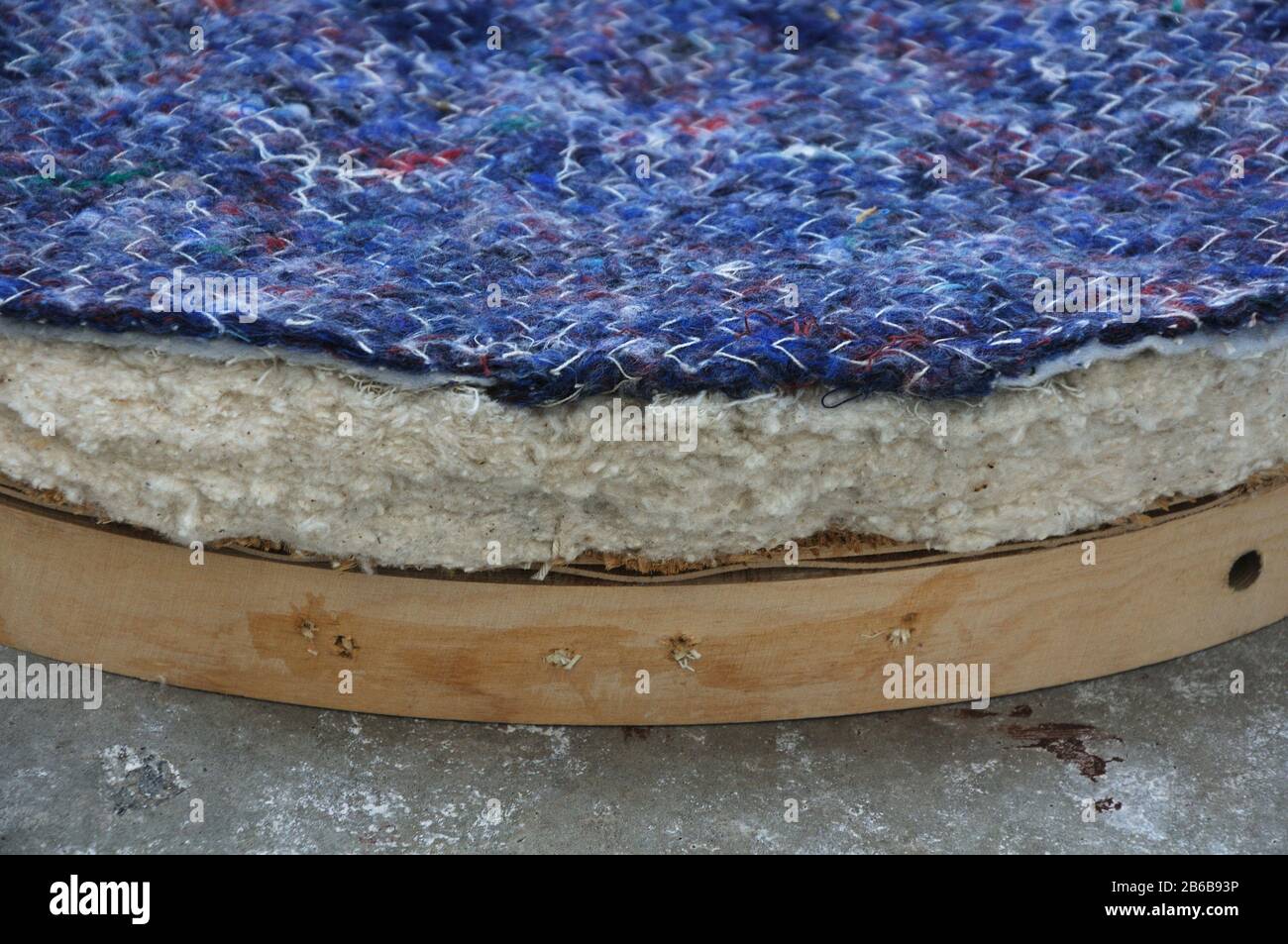 Repair, restoration of the old chair seat, isolated Stock Photo - Alamy