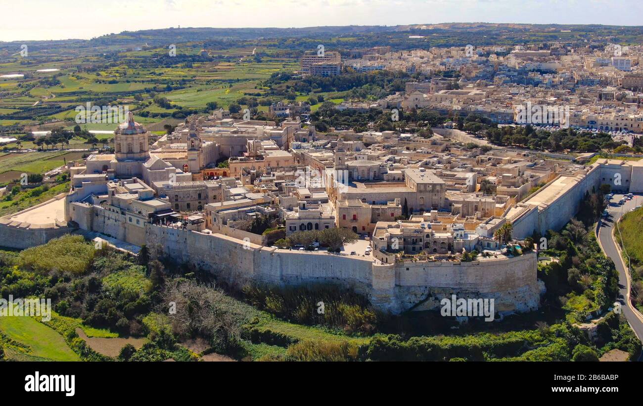 The famous medieval hilltop village of Medina in Malta Stock Photo - Alamy