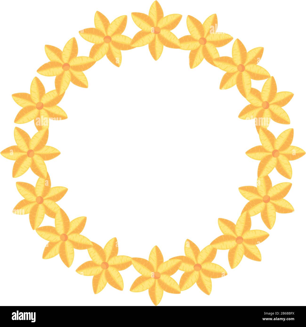 frame circular of cute flowers nature Stock Vector Image & Art - Alamy