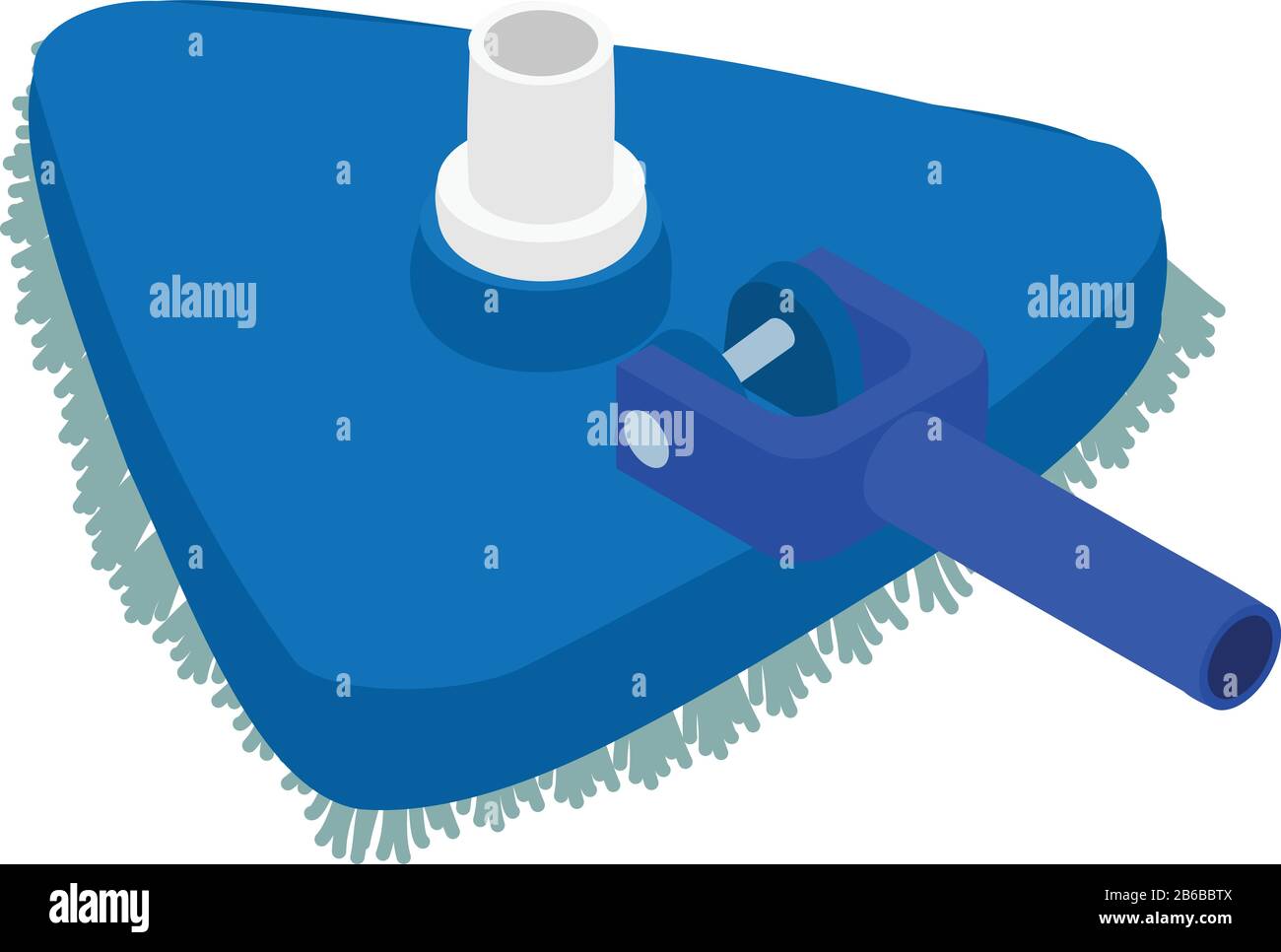 Clean pool brush icon. Isometric of clean pool brush vector icon for ...