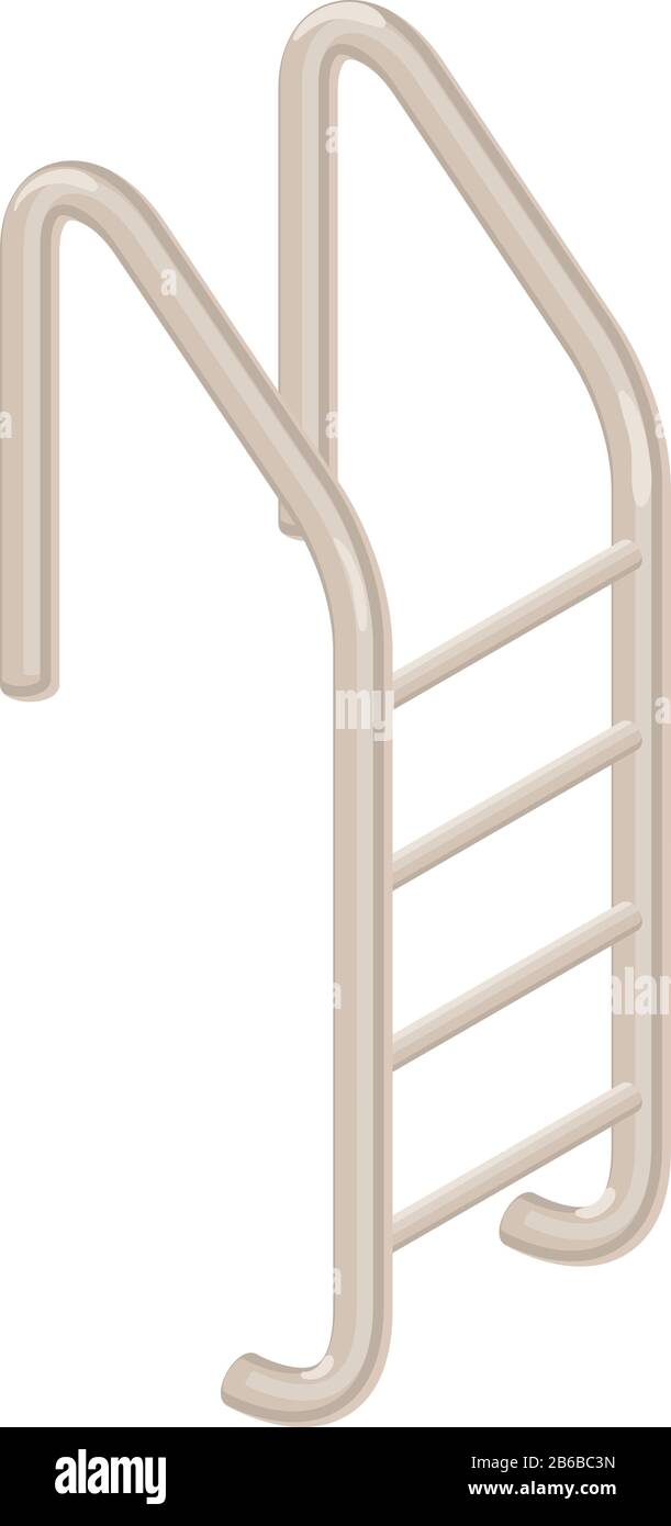 Pool ladder icon. Isometric of pool ladder vector icon for web design ...