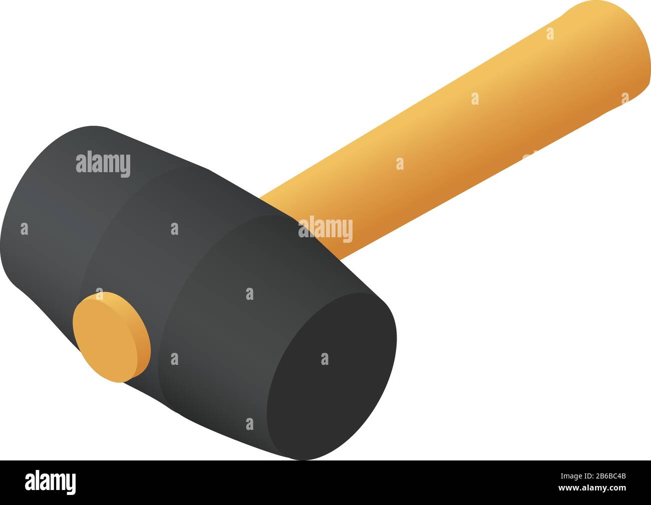 Rubber hammer icon. Isometric of rubber hammer vector icon for web ...