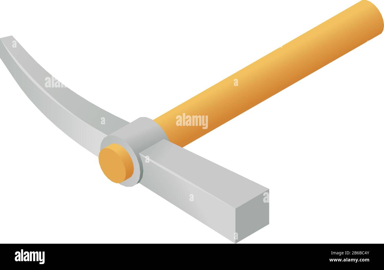 Hand pick axe icon. Isometric of hand pick axe vector icon for web ...