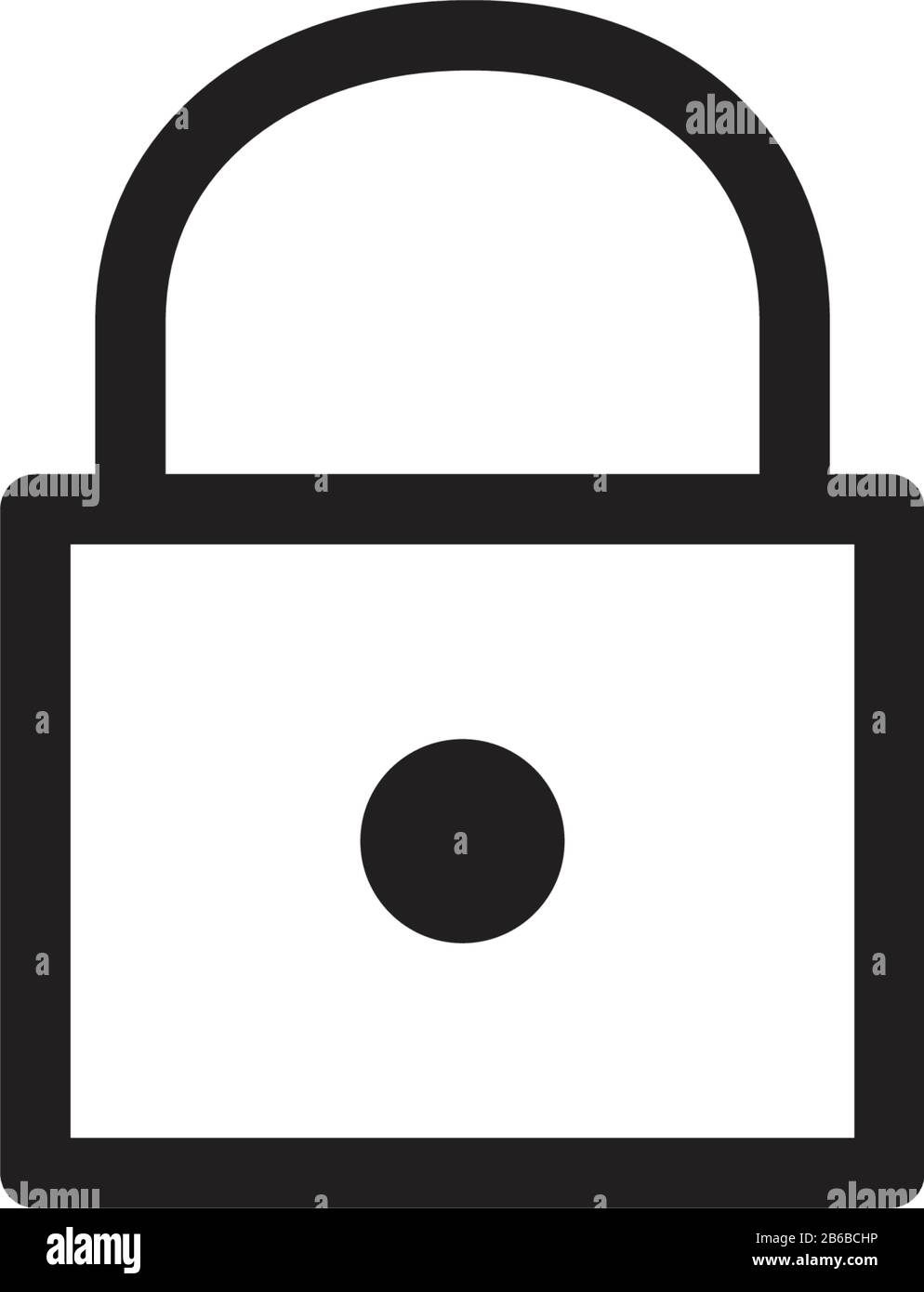 Linear padlock system, lock icon, security privacy symbol. Stock Vector ...