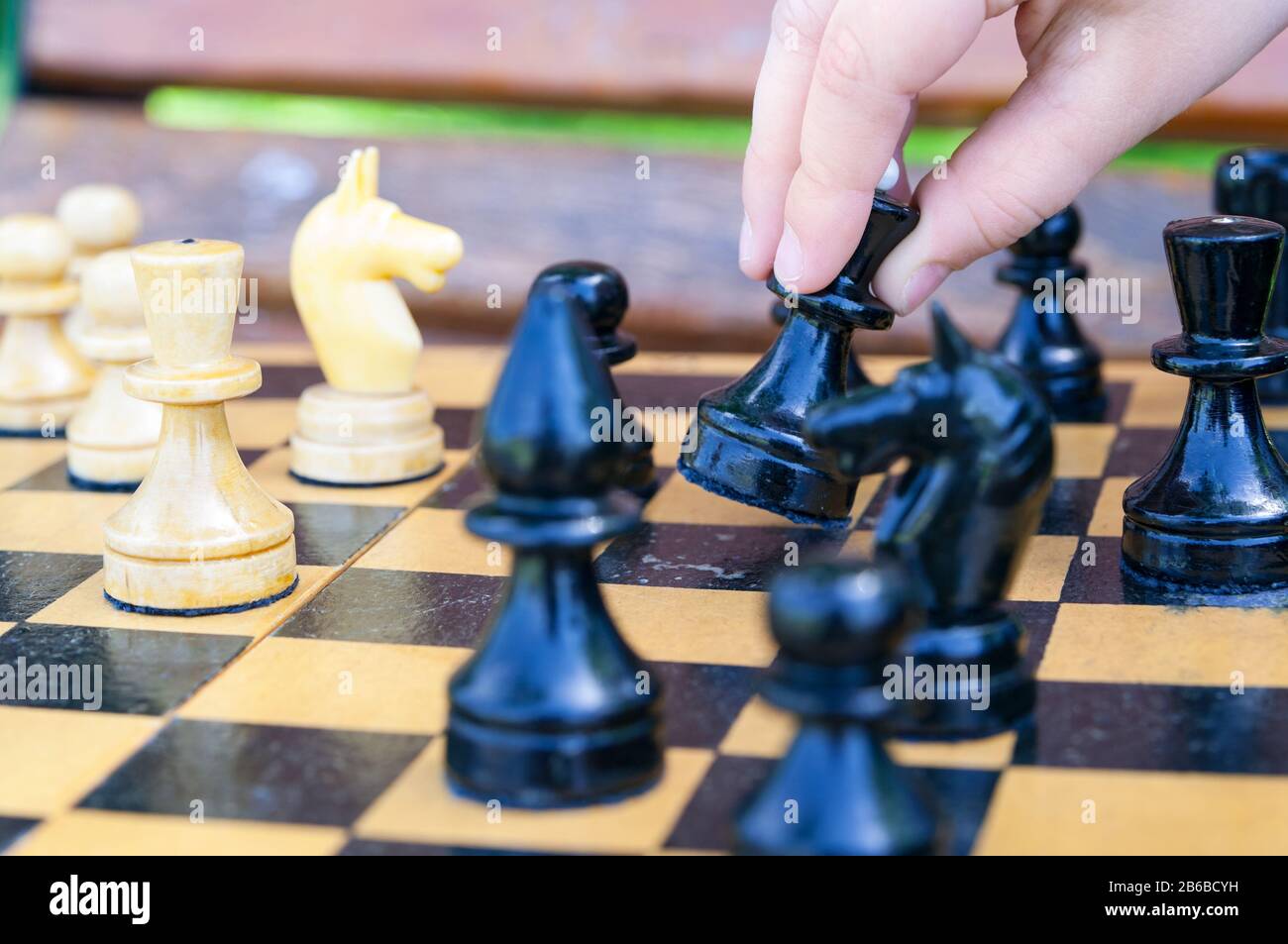 Chess board side view hi-res stock photography and images - Alamy