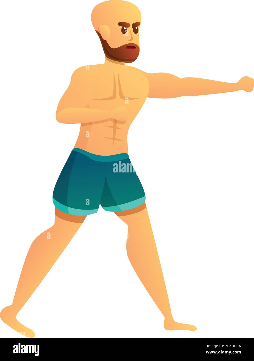 Man mixed martial arts icon. Cartoon of man mixed martial arts vector ...