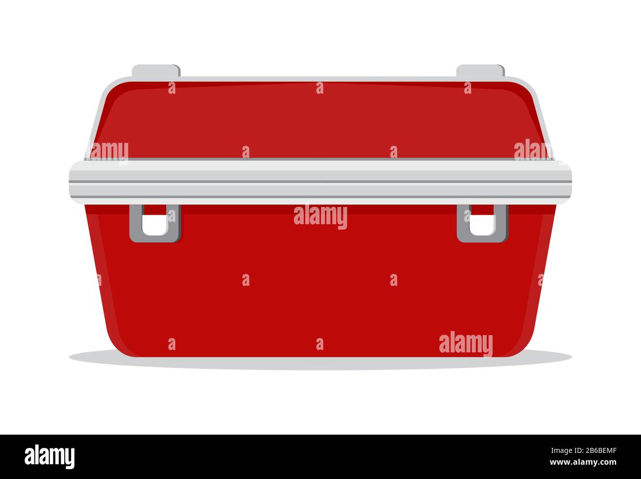 Medical bag icon vector. Red container for medical instruments Stock ...