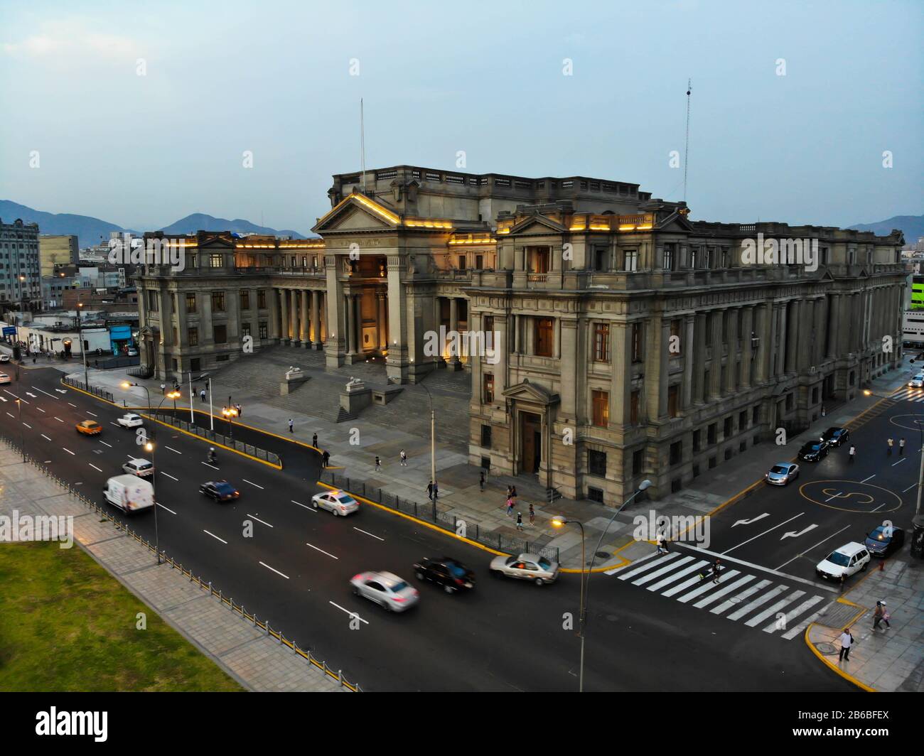 Peruvian courthouse in Lima Peru photo taken from the sky with a drone ...