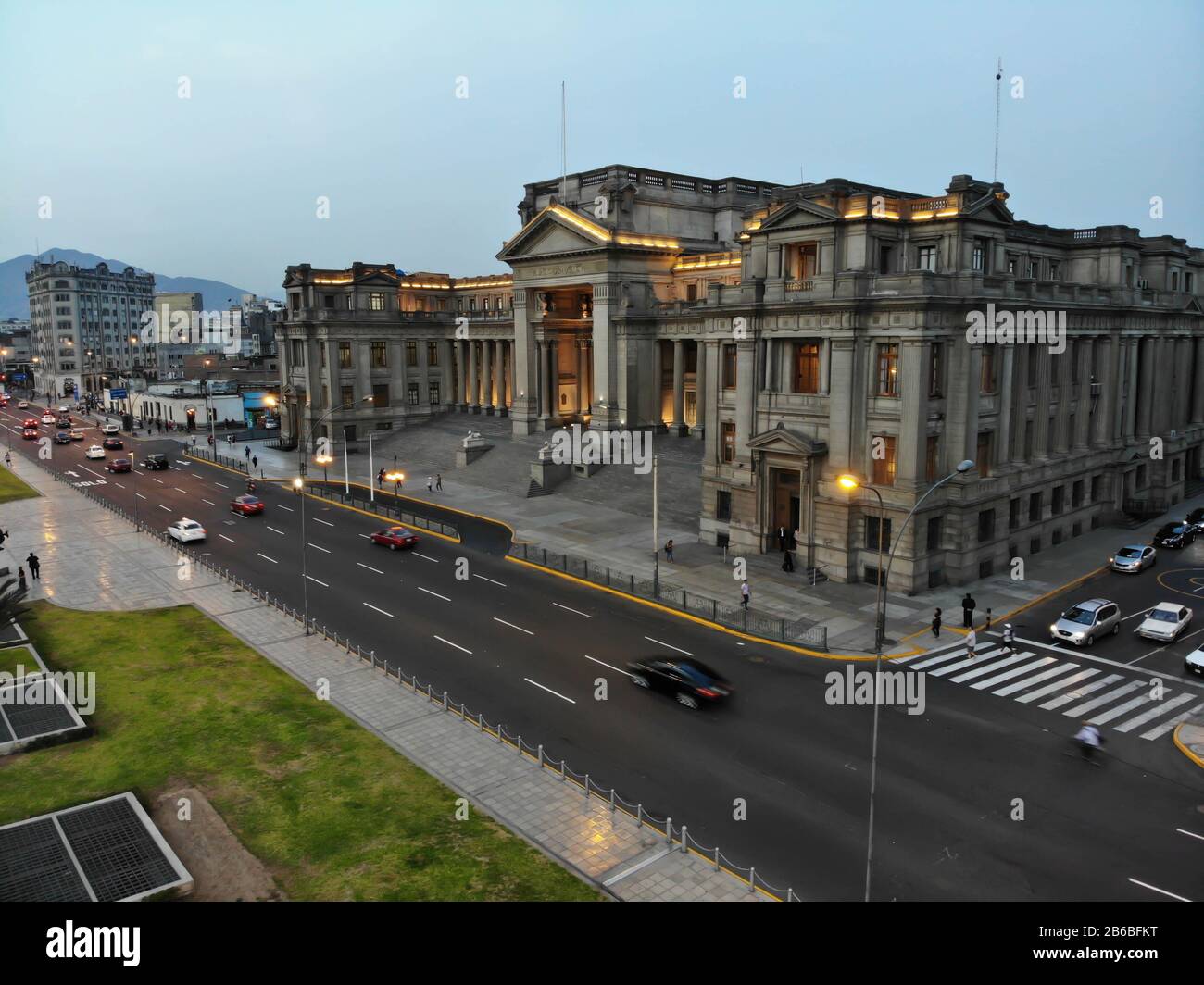 Peruvian courthouse in Lima Peru photo taken from the sky with a drone ...