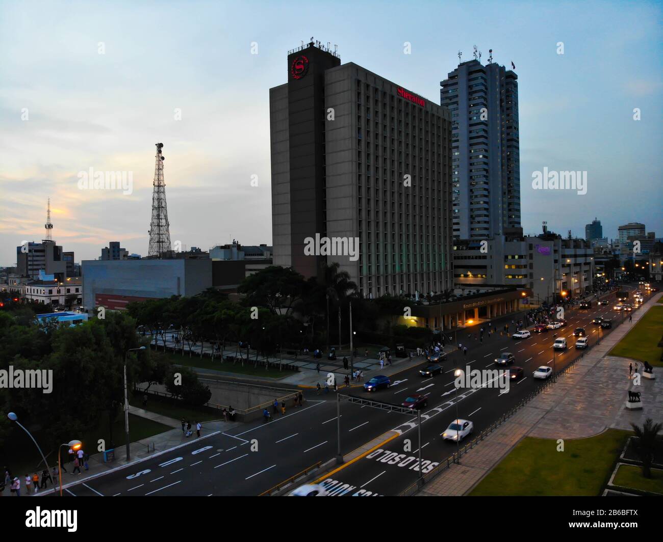 Peruvian courthouse in Lima Peru photo taken from the sky with a drone ...