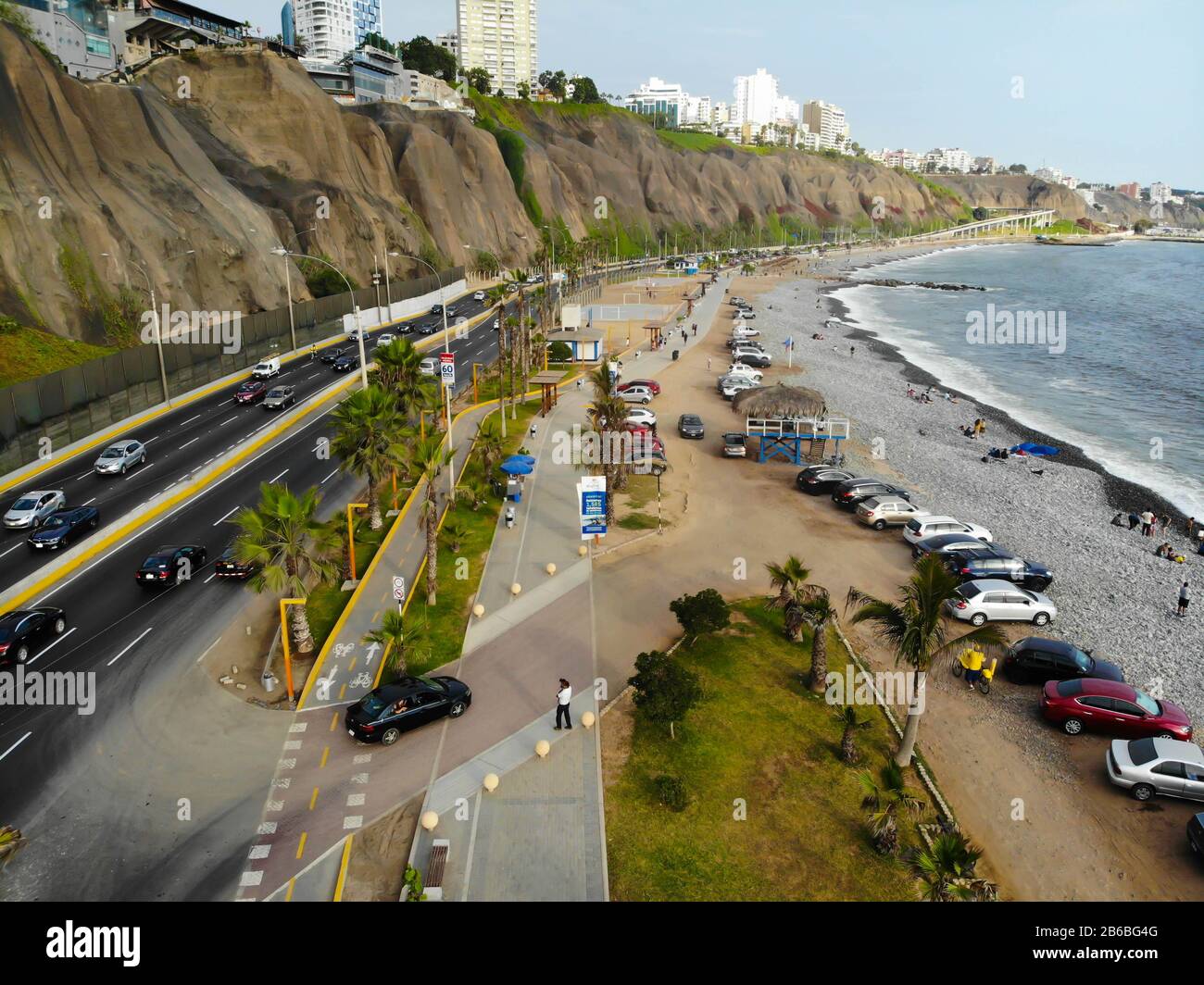 Drone photos from the Costa Verde in Lima Peru Stock Photo - Alamy