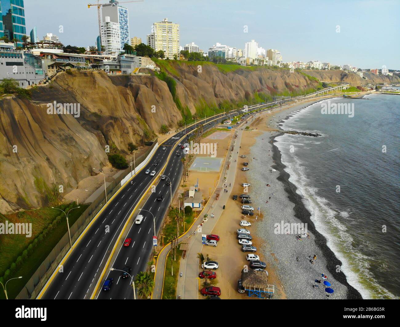 Drone photos from the Costa Verde in Lima Peru Stock Photo - Alamy