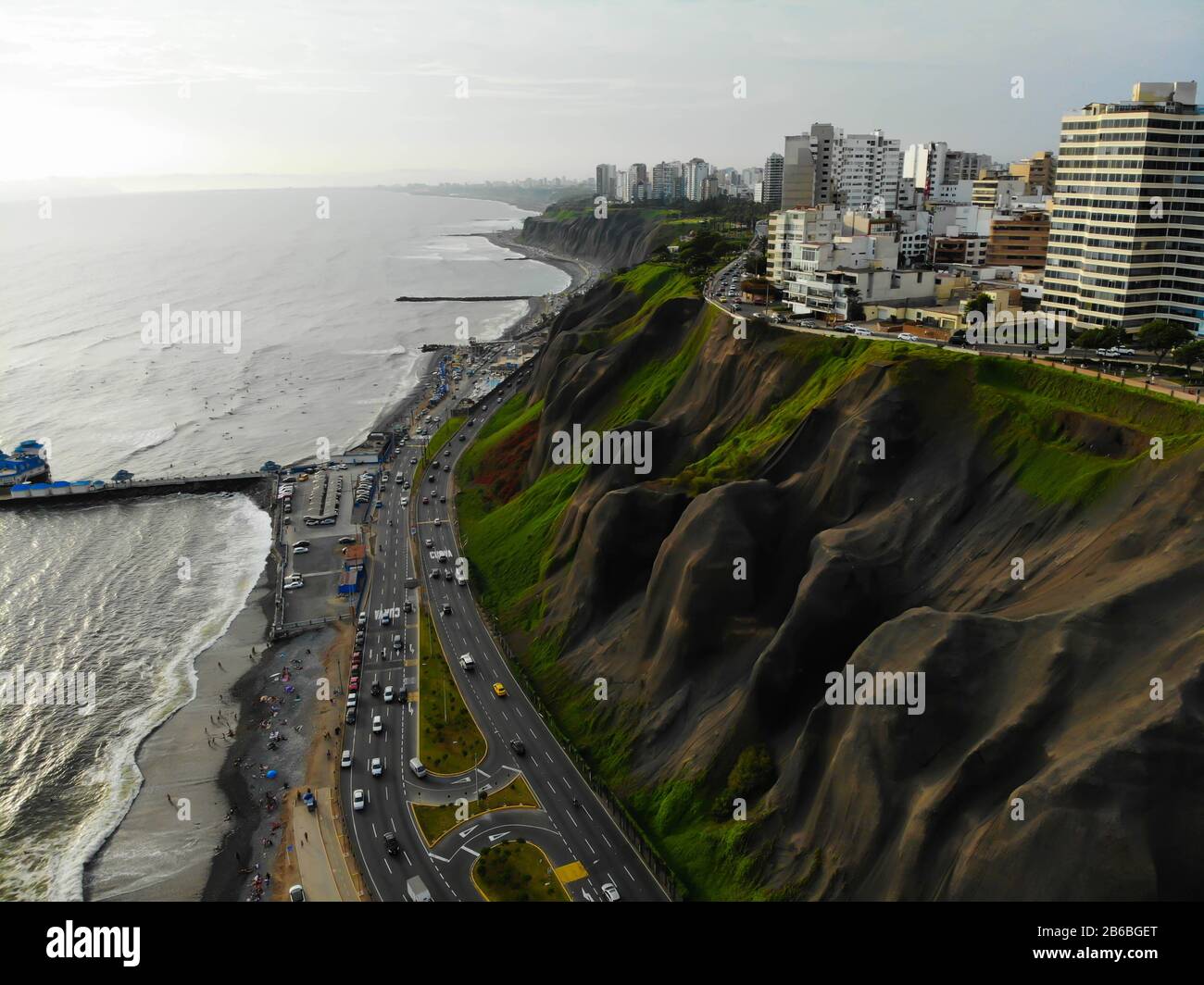 Drone photos from the Costa Verde in Lima Peru Stock Photo - Alamy