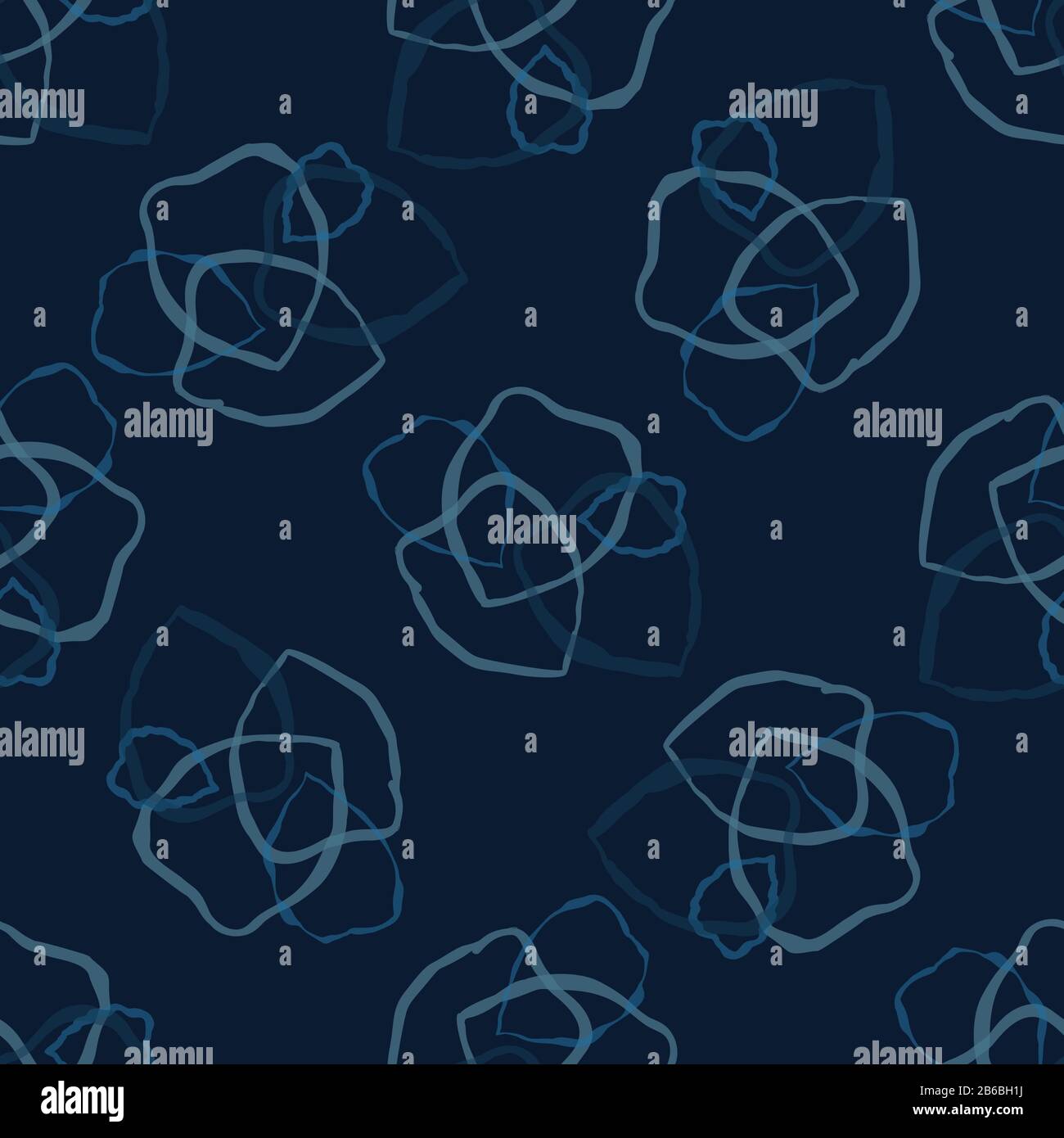 Dark classic blue scribble shape vector texture. Seamless abstract dot ...