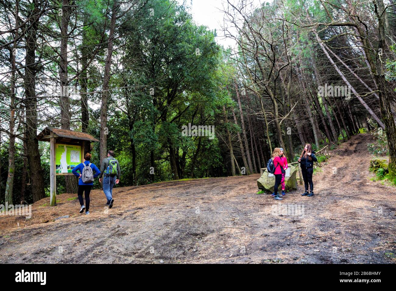 MONTE SOMMA, ITALY - MARCH 1, 2020 - It's a challenging hiking which ...