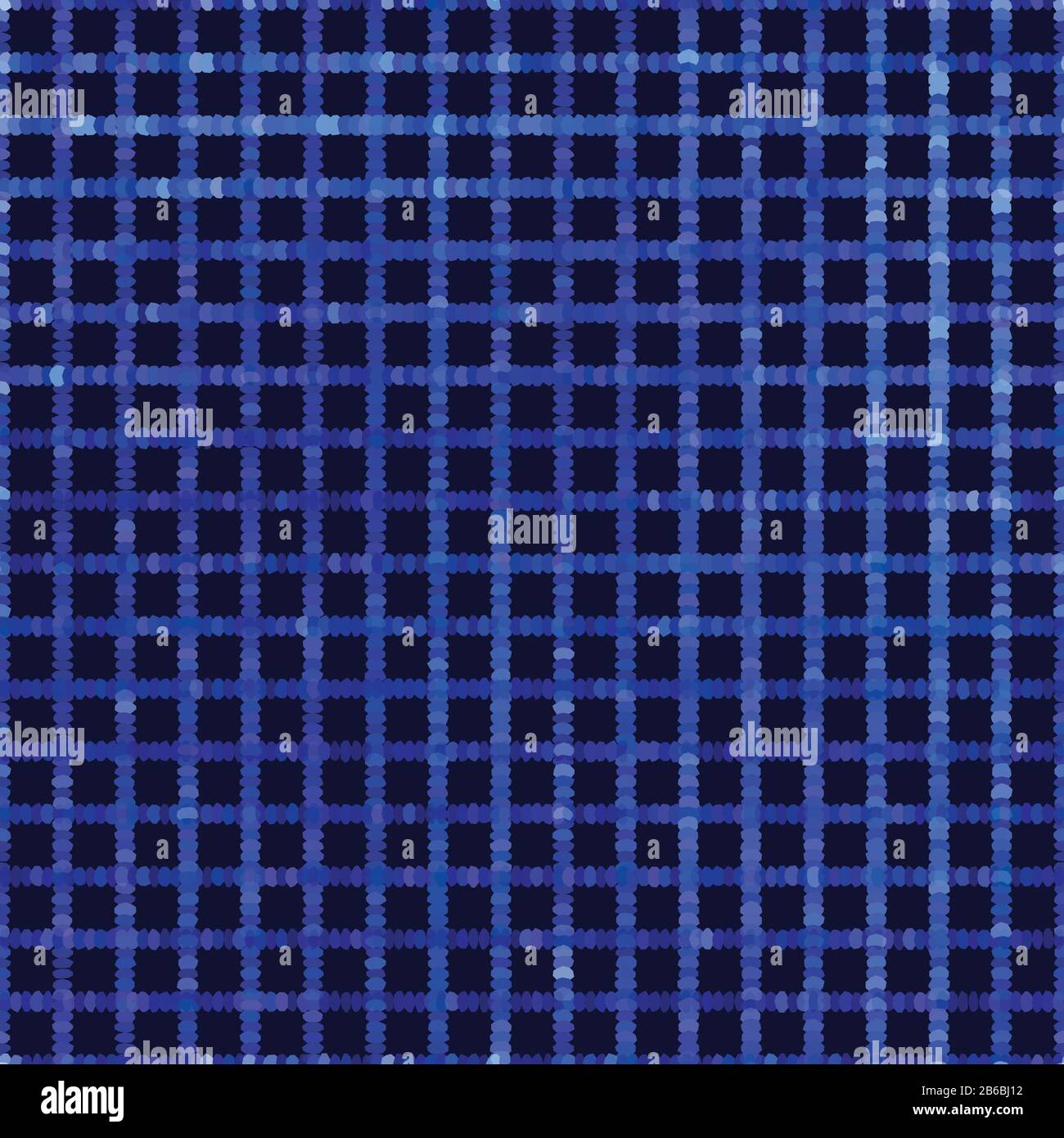 Classic blue spliced vector criss cross grid texture. Variegated ...
