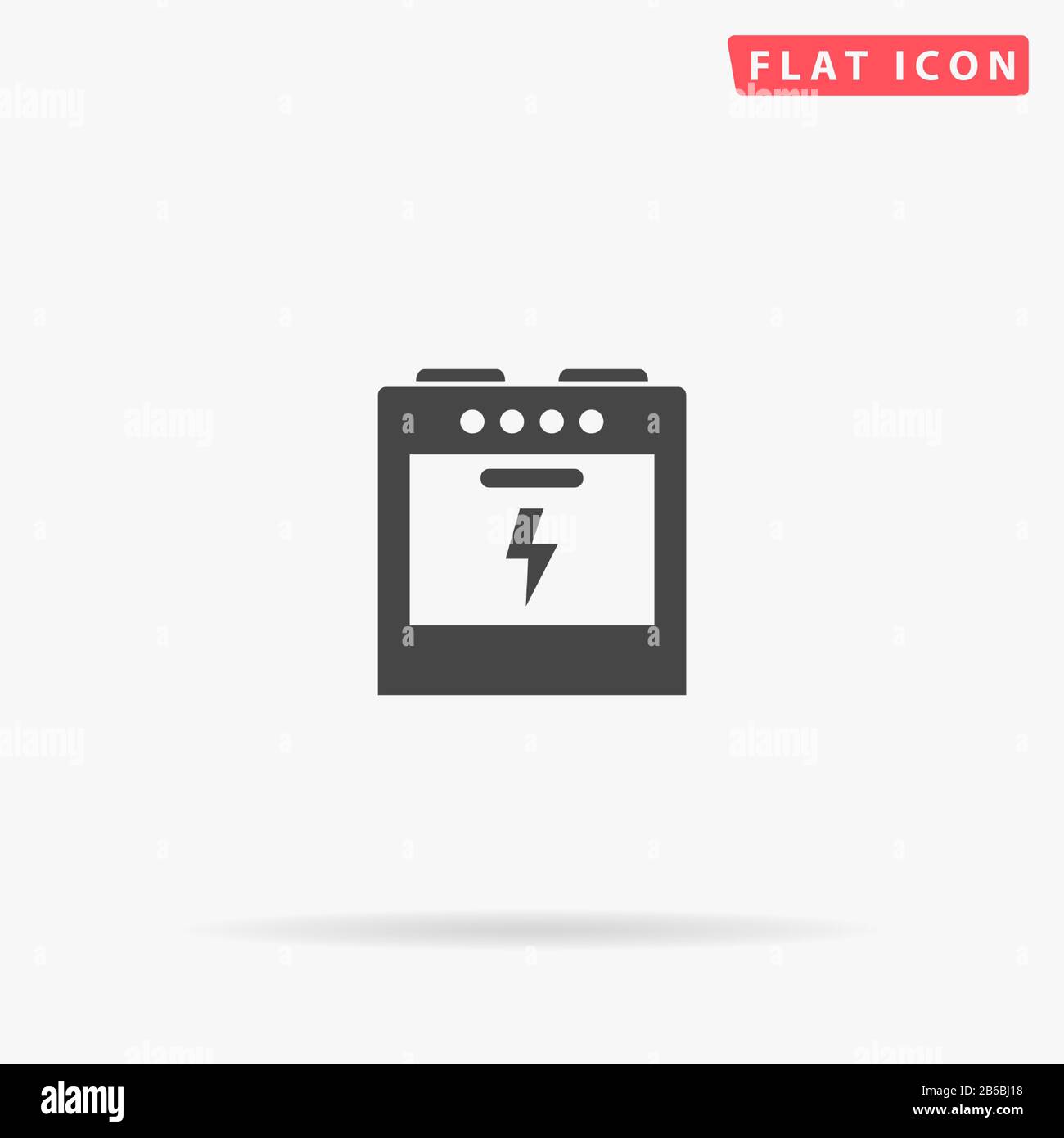 Electric Cooker flat vector icon. Glyph style sign. Simple hand drawn ...
