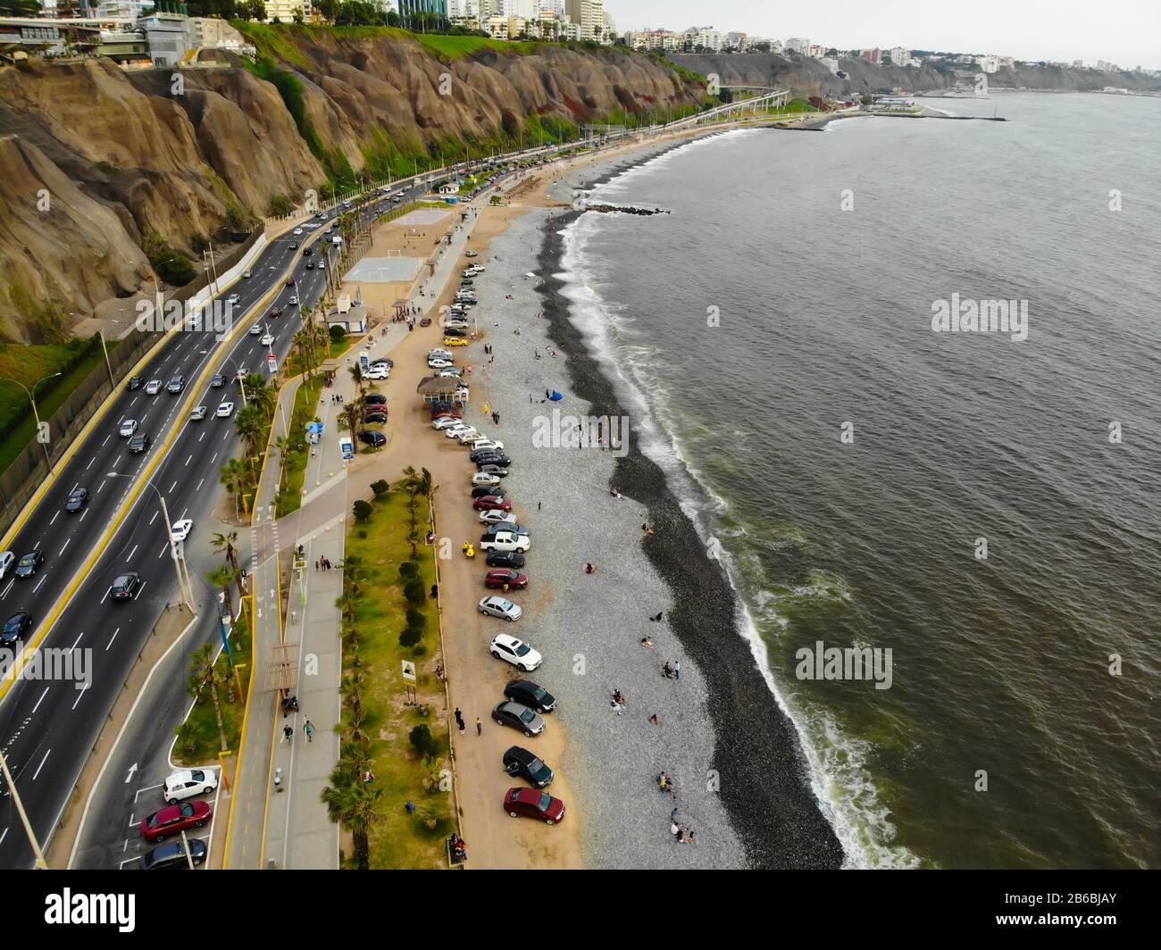 Drone photos from the Costa Verde in Lima Peru Stock Photo - Alamy