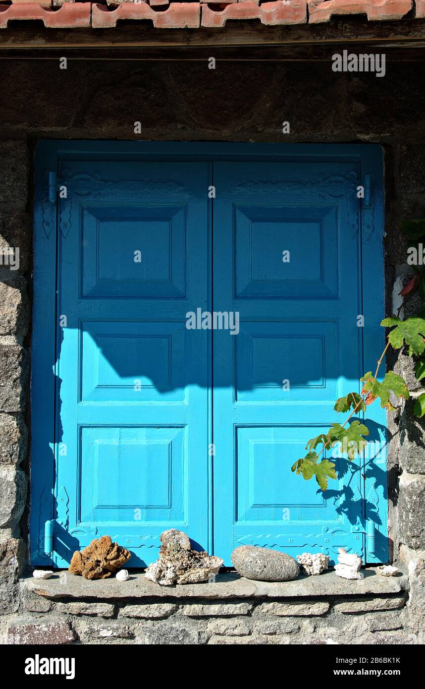 Blue window shades hi-res stock photography and images - Alamy