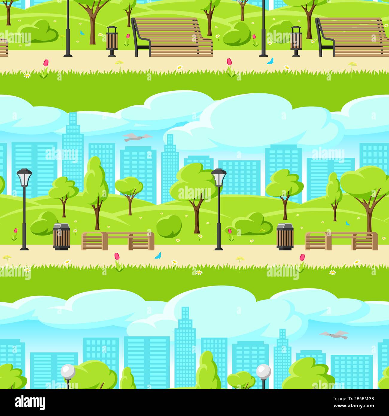 Public space sky garden Stock Vector Images - Alamy