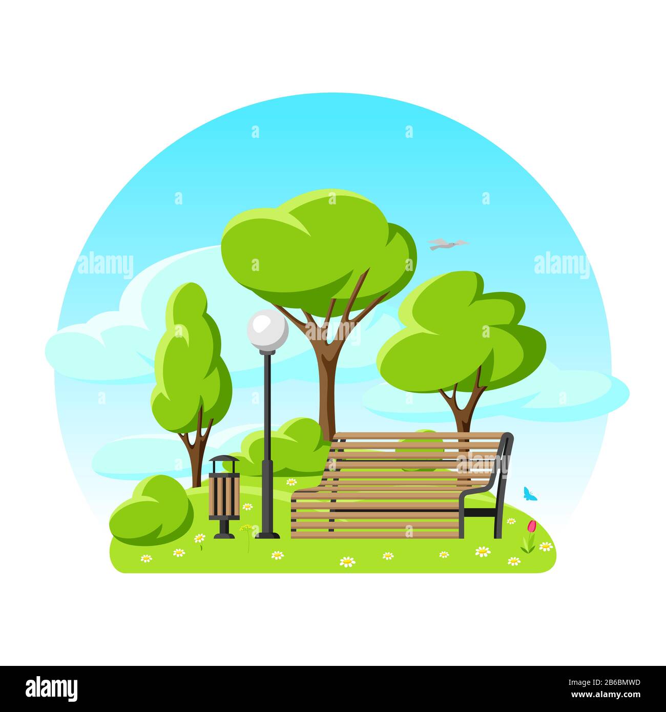 City park Stock Vector Images - Alamy