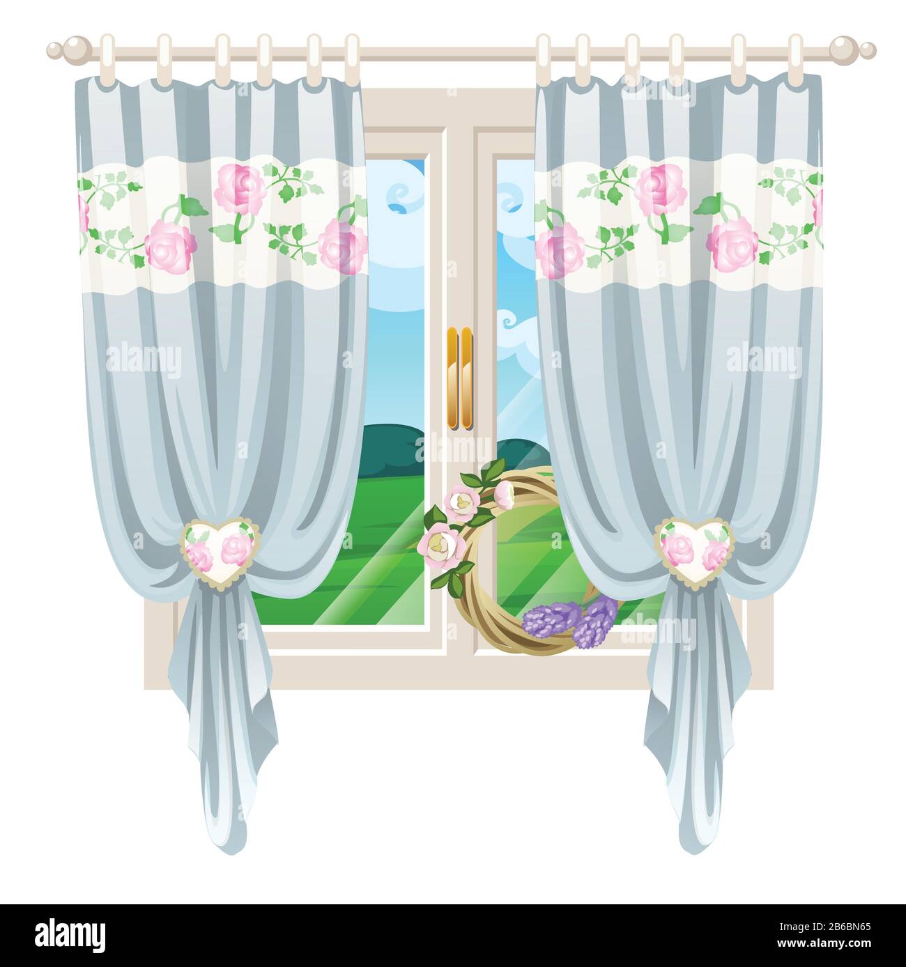 Drawing room country house Stock Vector Images - Alamy