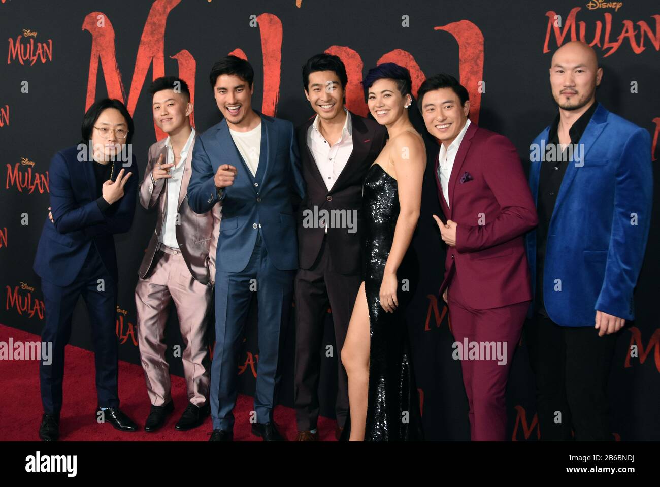 Hollywood, California, USA 9th March 2020 (L-R) Actor Jimmy O. Yang ...