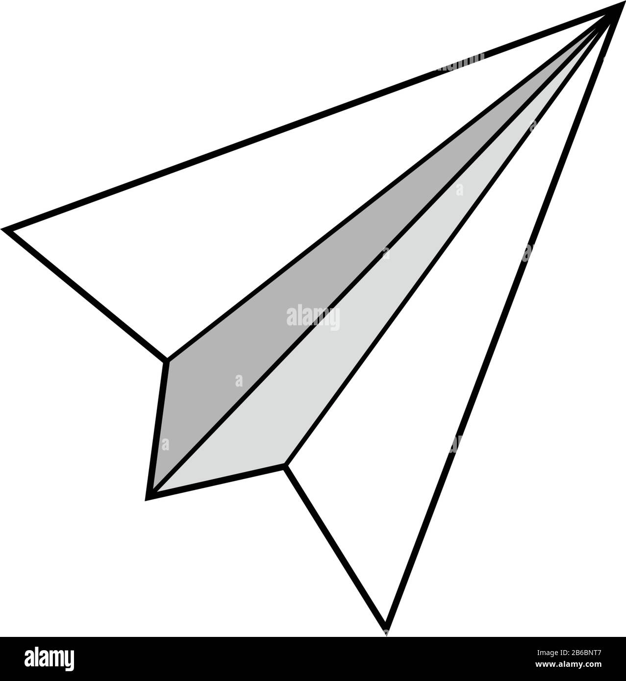 Paper airplane, Stock Vector illustration isolated on white background ...