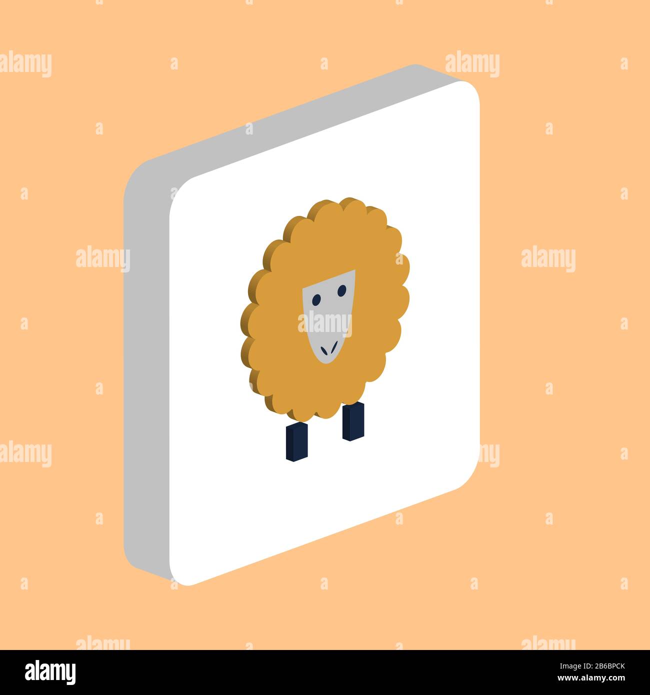 Sheep Simple vector icon. Illustration symbol design template for web ...