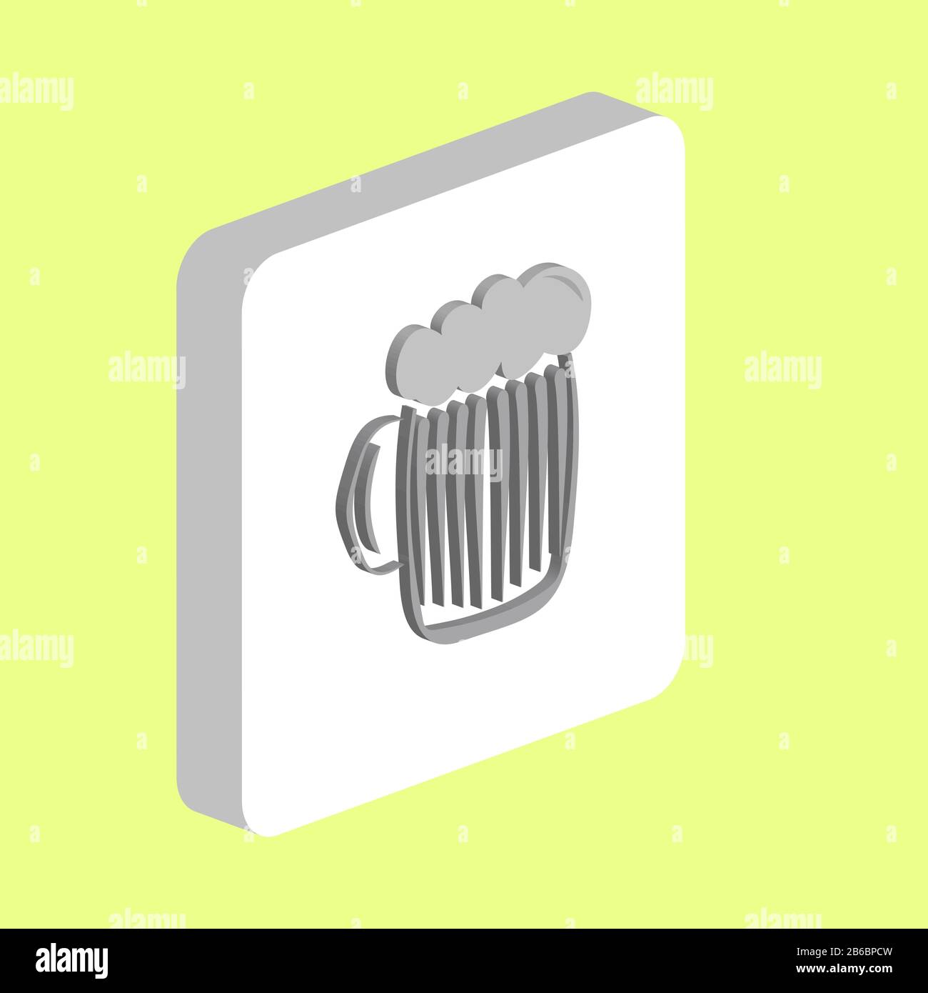 Foamy Beer Simple vector icon. Illustration symbol design template for ...