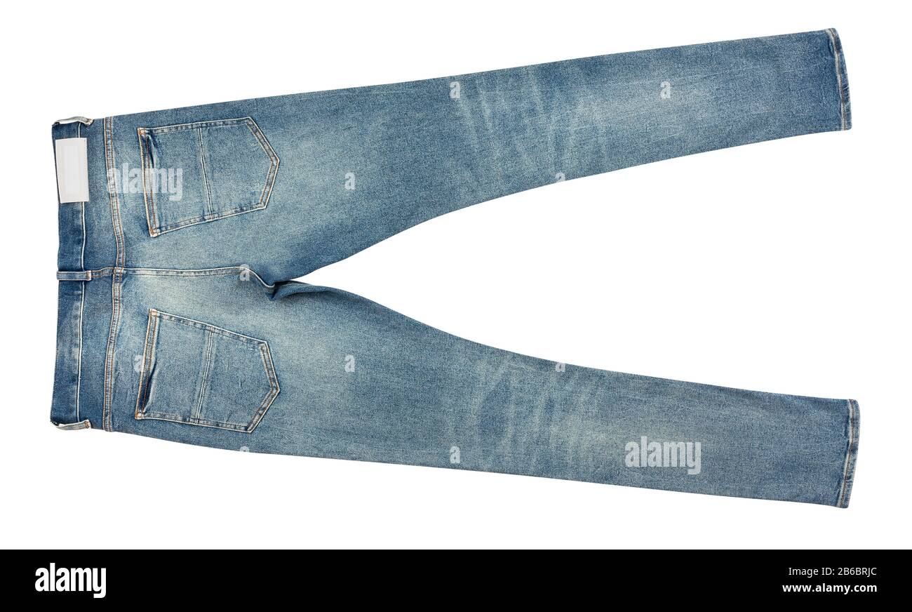Stylish blue jeans on Cut Out Stock Images & Pictures - Alamy