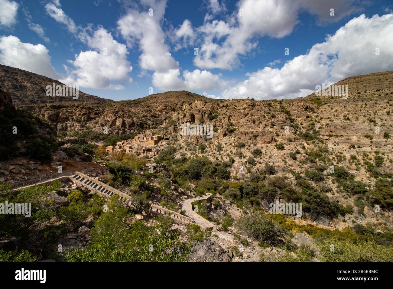 Archaeological site in Wadi Bani Habib near Nizwa in Oman beautiful ...