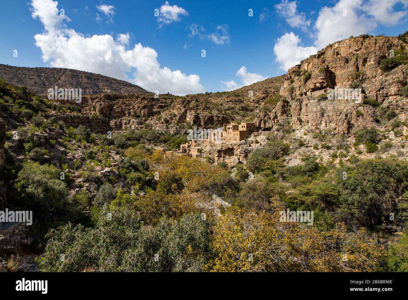 Archaeological site in Wadi Bani Habib near Nizwa in Oman beautiful ...