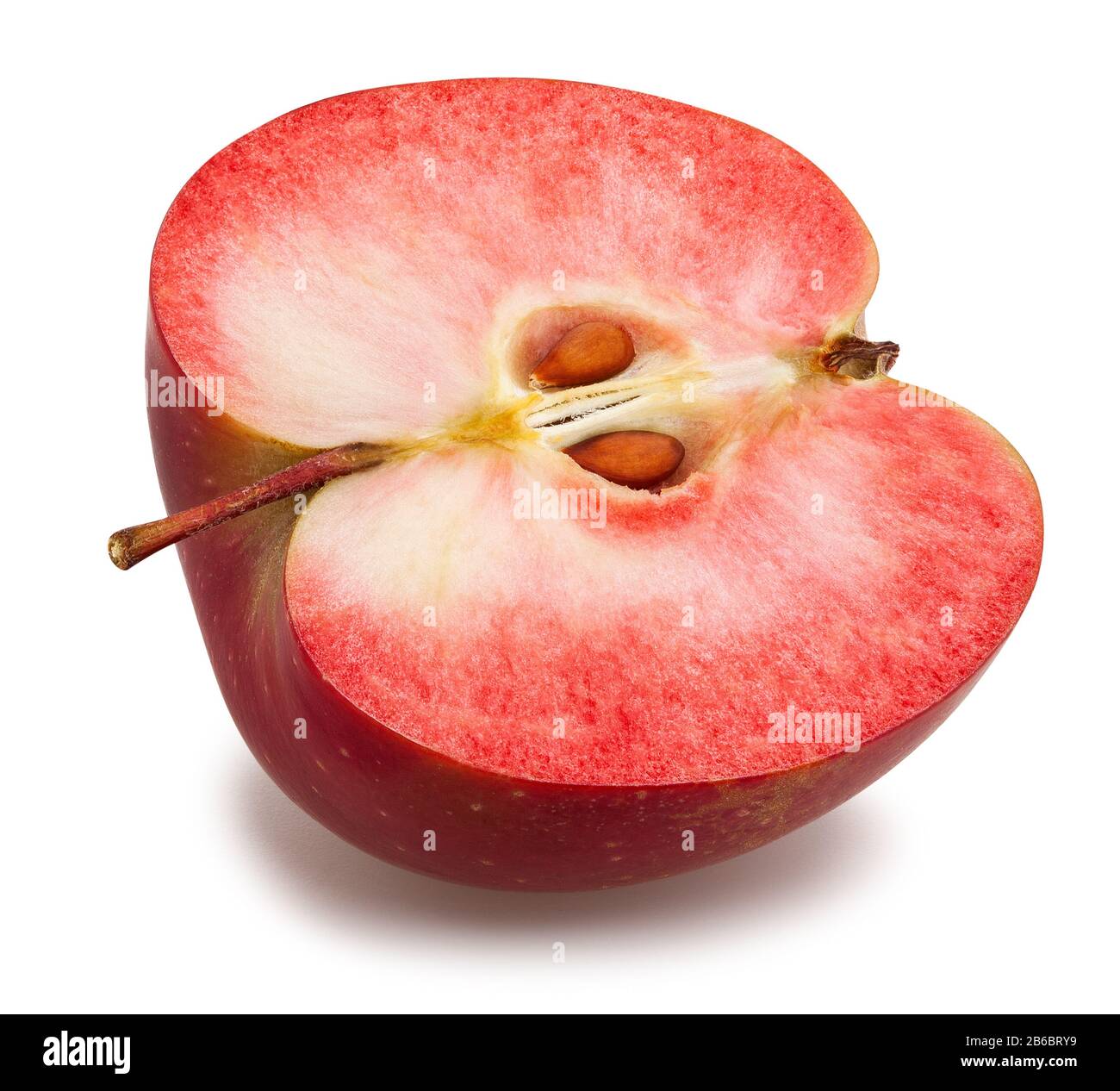 slised dark red apples path isolated on white Stock Photo - Alamy