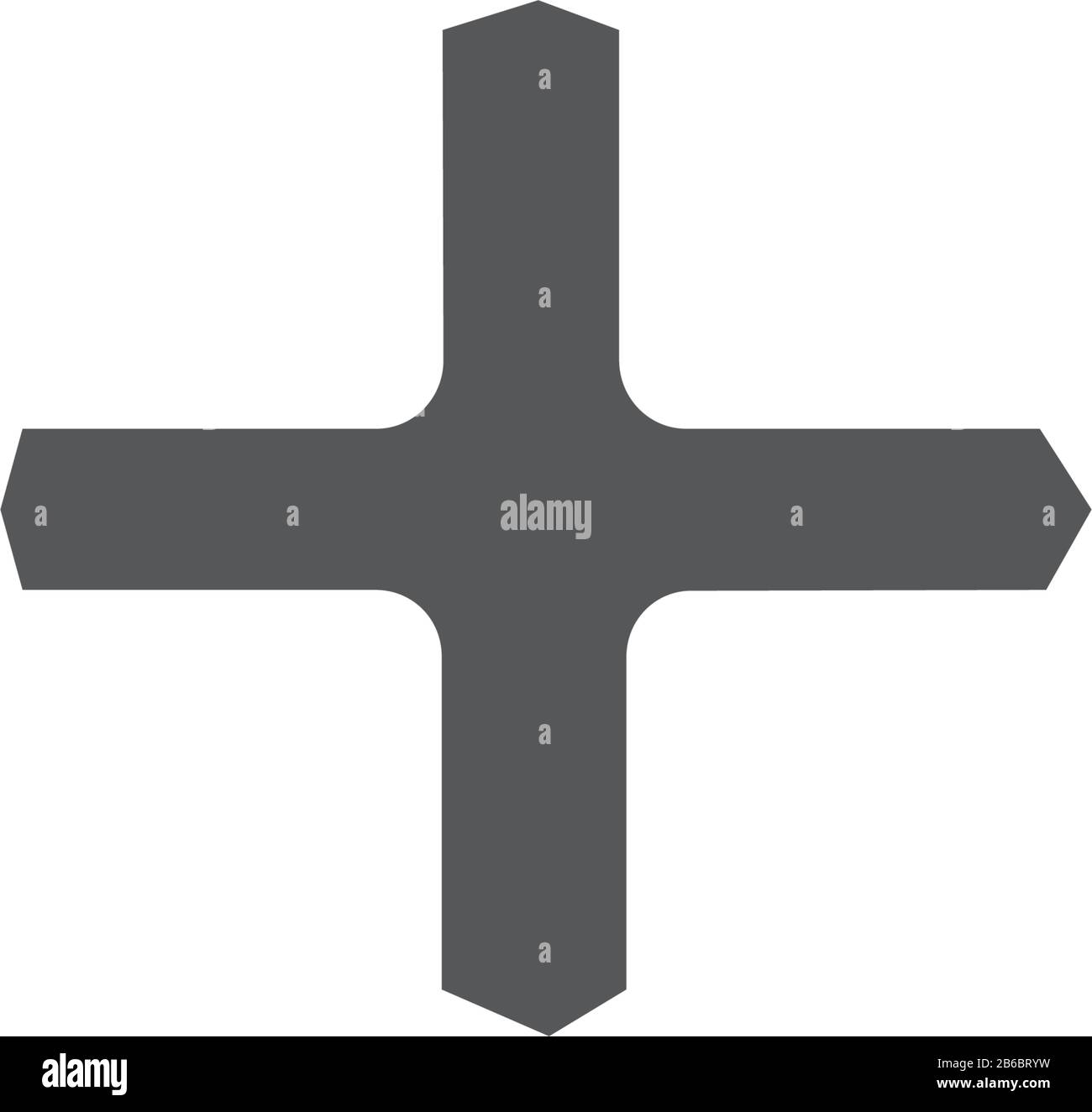 Plus or cross symbols. cross sign isolated on a white background ...