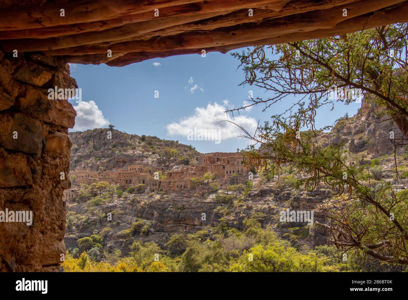 Archaeological site in Wadi Bani Habib near Nizwa in Oman beautiful ...